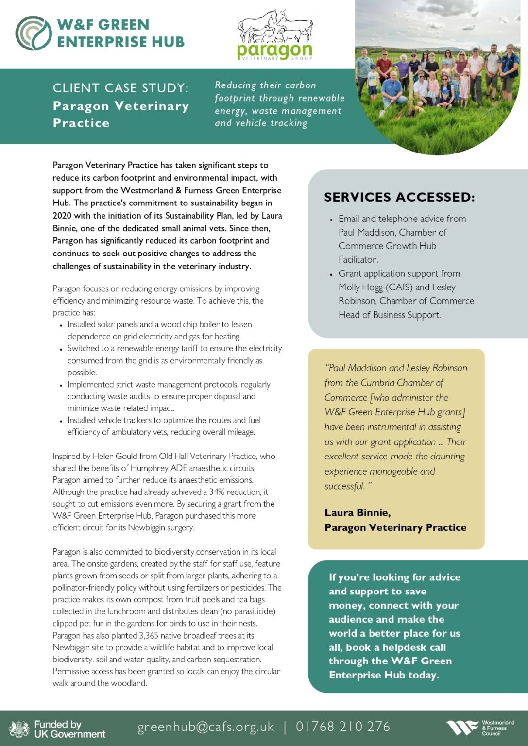 Case Study: Paragon Veterinary Practice | Cumbria Growth Hub