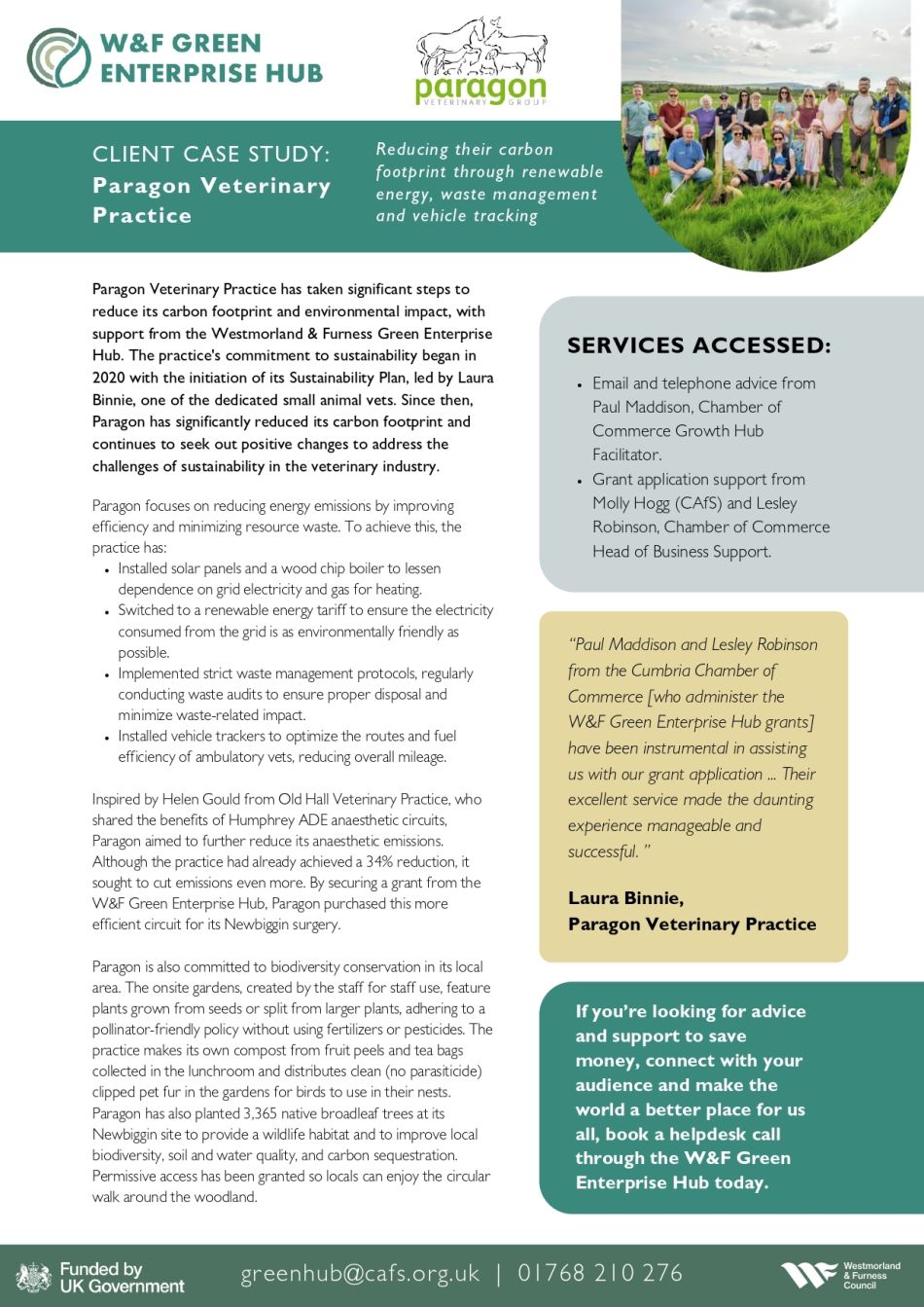 Case Study: Paragon Veterinary Practice | Cumbria Growth Hub